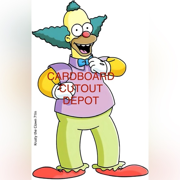 Party Supplies | Krusty The Clown The Simpsons Life Size Cardboard ...